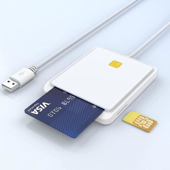 Lecteur Carte Identité Belge PC-SC USB Smart Card Reader, Support ...