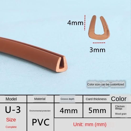 3m - U3 Brown - Profil De Finition Pour Meuble, Chant En U, Pvc Souple - Cdiscount Bricolage