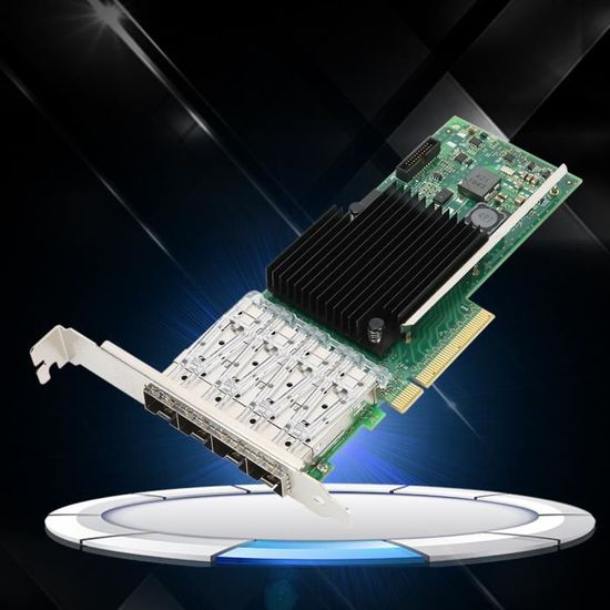 Fdit Carte réseau Fiber optic network card 4 Iscsl Remote start 10 ...