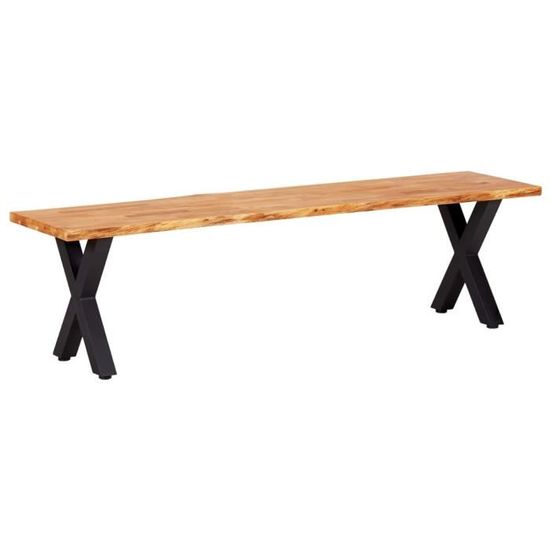 Banc 160 cm Naturel Bois de chêne massif -PAT HILILAND Pois: 19 ...