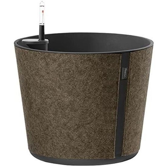 POÉTIC CASA SLEEVE POT DE FLEURS ROND MARRON-GRIS 25 CM PCSL25MUD ...