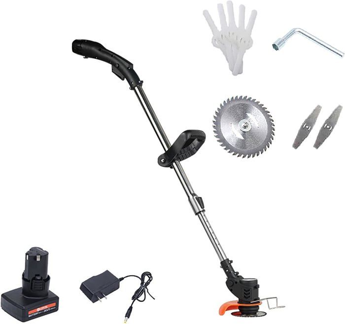 Tondeuse à Gazon sans Fil, Tondeuse à Gazon Rechargeable 12 V, tête de Machine rétractable et ...