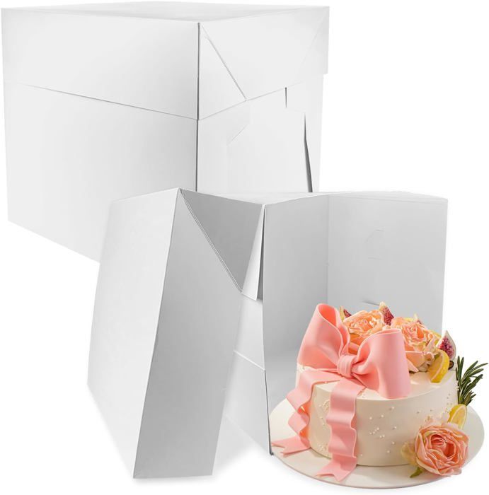 2 Pices Boite A Gateau 30 X 30 X 30 Cm Goite A Gateau Carton Boite ...