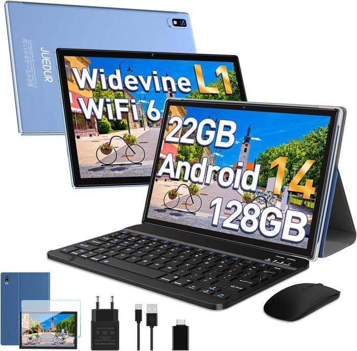 Tablette Android 14,Tablette Tactile,Tablette 10 Pouces,22Go Ram 128Go ...