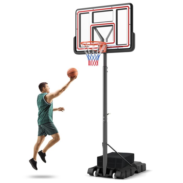 GOPLUS Panier de Basket, Support de Basketball Réglable en Hauteur avec ...