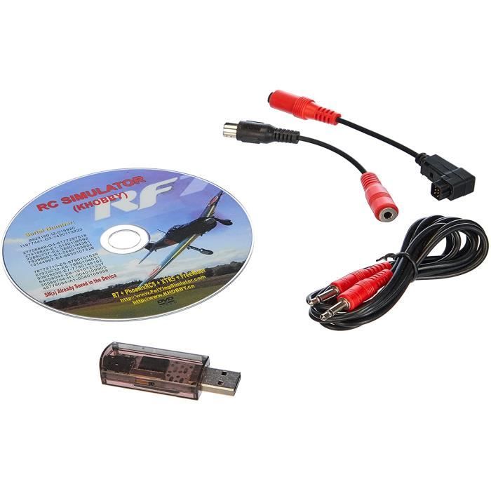 YUNIQUE FRANCE 22 in 1 RC Flight Simulator Adapter Cable for G7 Phoenix ...