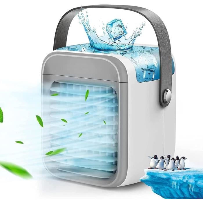 Climatiseur Mobile, 4 En 1 Climatiseur Portable, Climatiseur Mobile Silencieux Avec 7 Couleurs ...