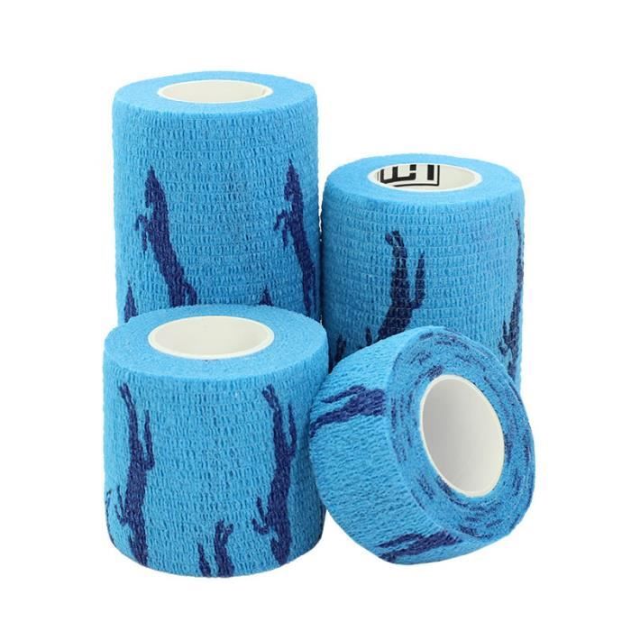 6 rouleaux cheval bleu - 2.5cmx4.5m - Bandage élastique auto adhésif ...