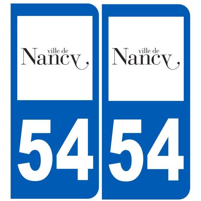 Sticker / autocollant : numéro immatriculation 54 Nancy - Cdiscount Auto