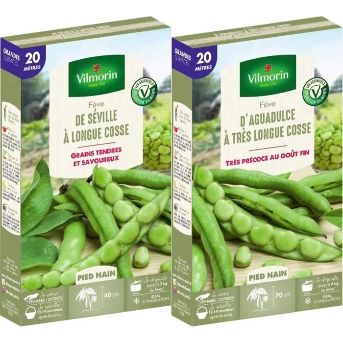 Fève de Séville a Longue cosse Boite série20m, Vert & Fève d Aguadulce ...