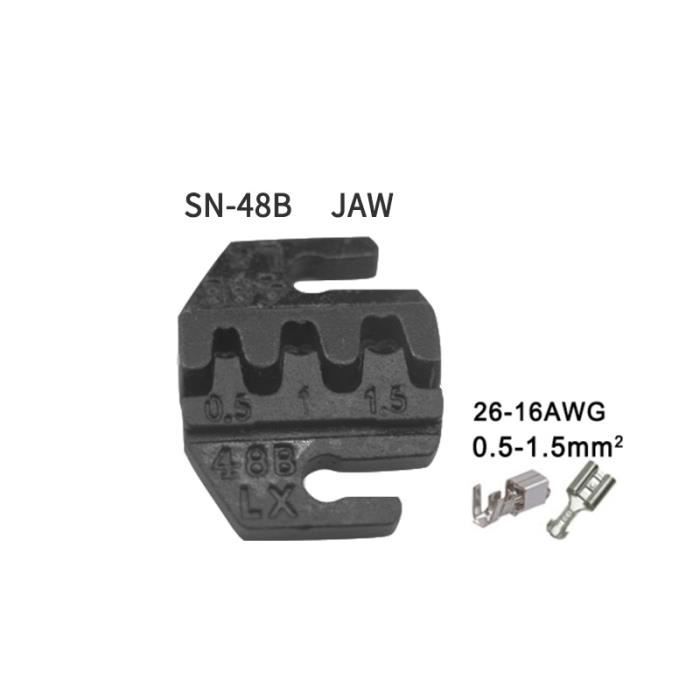 Pince à sertir largeur de mâchoire 4mm 6mm - SN-48B JAW - Noir - Cdiscount Bricolage