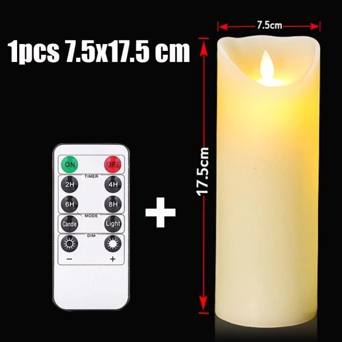 Contrôle De 7 5x17 5 Cm Chandelles Led Sans Flamme Avec Télécommande