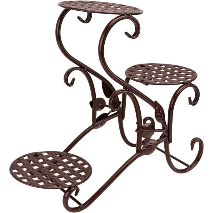 1 Pc Porte-Fleurs Multicouche En Fer Forgé Grand Support Pour Plantes ...