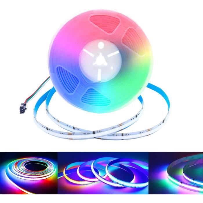 FCOB LED Ruban RGBIC 24VDC COB Bande RVB LED Flexible SPI WS2811 5M ...