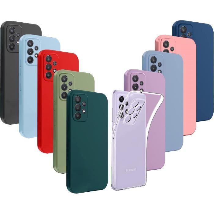 10X Coque Samsung Galaxy A52s 5G A52 5G A52 4G Unie Couleur Ultra Mince ...