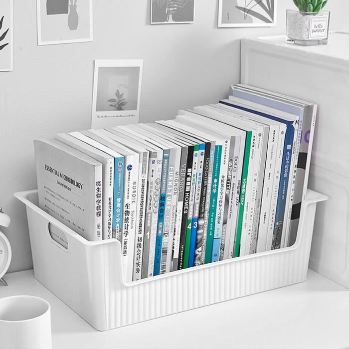 ETO- Plastic Storage Box Plastic Book Storage Box Pulley Design Easy To ...