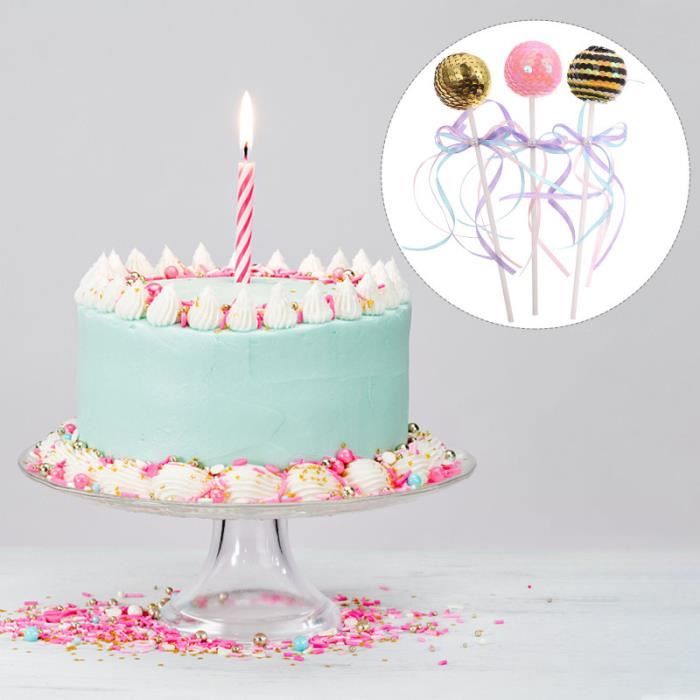 9pcs belle gâteau d'anniversaire Topper paillettes gâteau insérer des ...