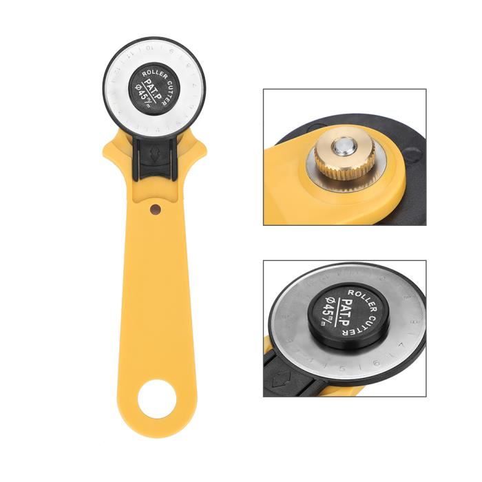 Cutter rotatif HURRISE - lame flexible de 45mm - accessoire de couture ...