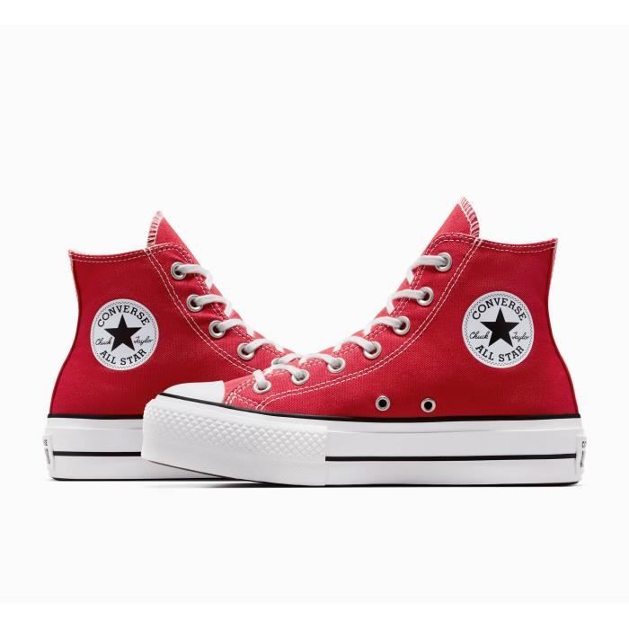 Basket - Converse - CTAS Lift - Couleur Rouge - Mixte - Talon Plateau ...