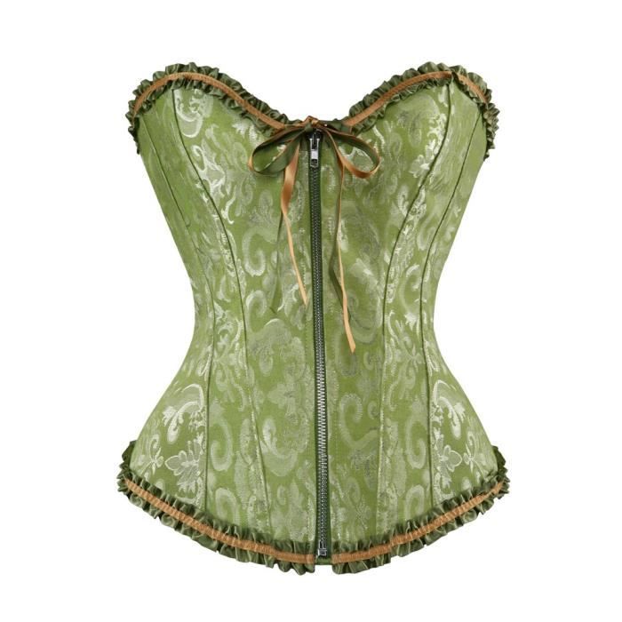 Bustier femme,Corset Sexy en Satin à fleurs pour femmes,Corset gothique ...