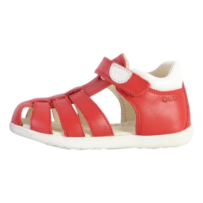 Sandales enfant Geox - Plate Cuir - Macchia Rouge Blanc - Scratch ...