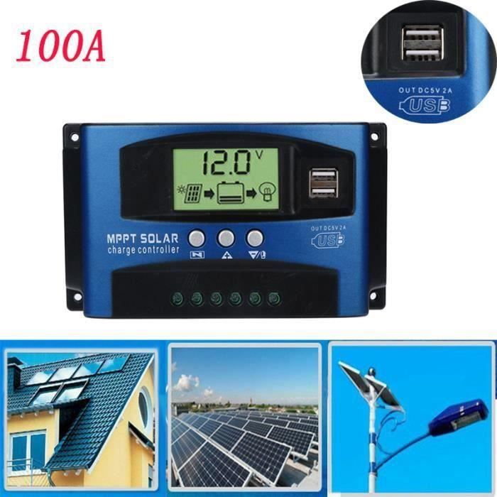 Activité-Contrôleur de charge solaire MPPT 60A Double écran LCD USB 12V 24V 100A - Cdiscount ...