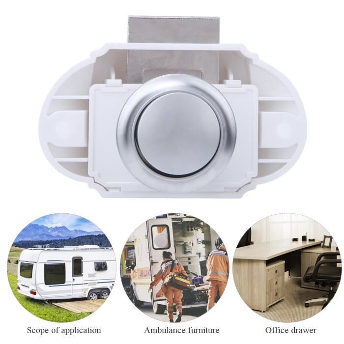 Sonew serrure de porte Verrou Push-Pull Push-Pull sans clé en chrome ...