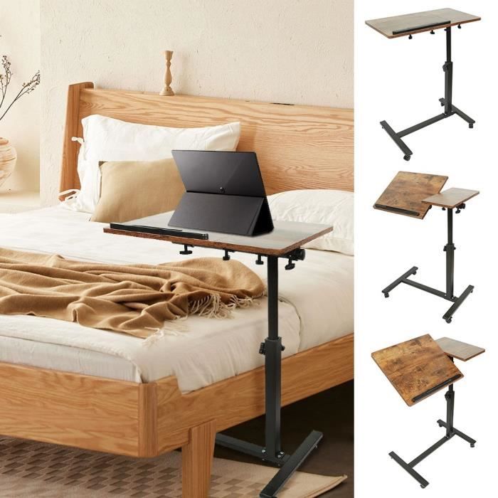 Table d'appoin - XUANYU - Table de Lit Roulette - Réglable en Hauteur ...