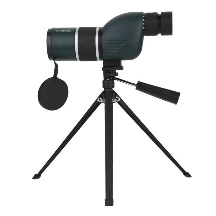 EJ.life télescope Extérieur 12-36X Zoom 50mm Droit/Angle Spotting Scope ...