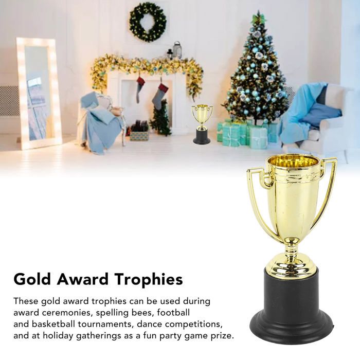 OMABETA trophées Gold Award 12pcs mini trophées Couleur vive Strong ...
