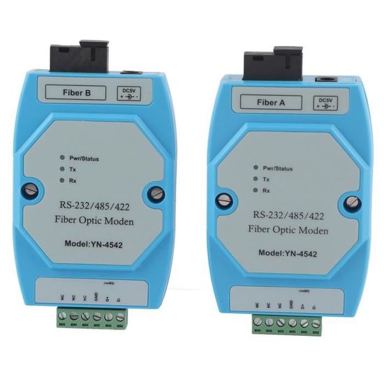 Akozon Modem fibre optique RS485 2Pcs RS485 Moden Fibre Optique ...