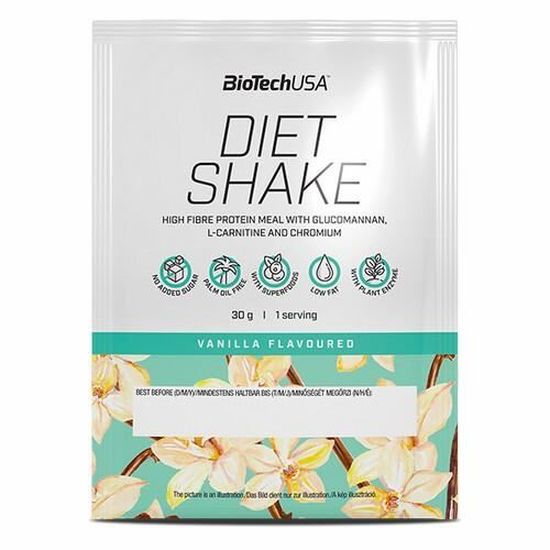 Lot de 50 sachets de protéines Biotech USA diet shake - Vanille - 30g ...
