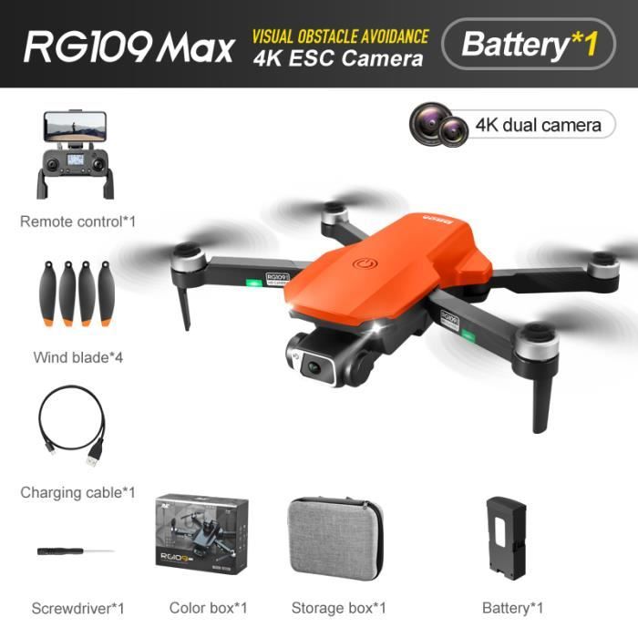 Orange 1B-Drone AGCE 2023 RG109 avec GPS, 8K, Professionnel, Évitement ...