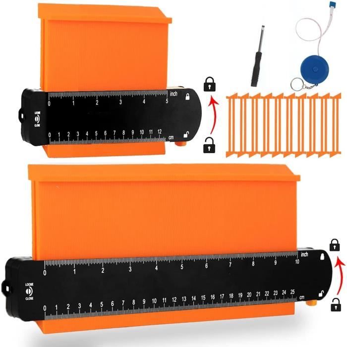 Jauge de Contour - AMOUNE - 2pcs - Plastique ABS - Verrouillable ...