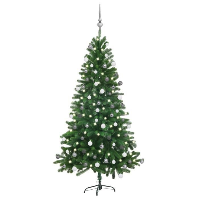 Arbre de Noël artificiel - WU - 150 cm - LED - Boules décoratives ...
