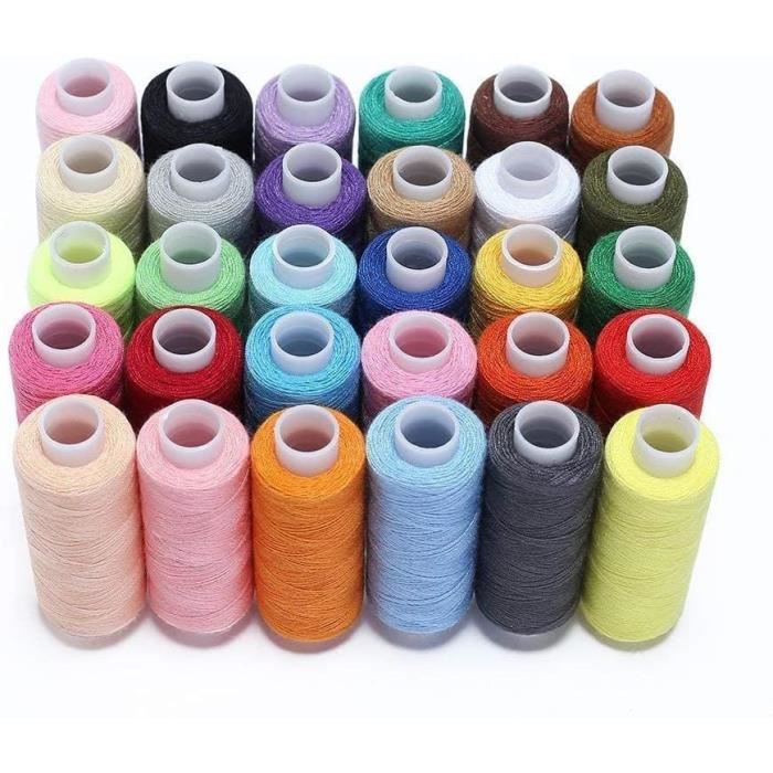Candora Ensemble de fils à coudre 30 pièces – Kit de fils en polyester ...