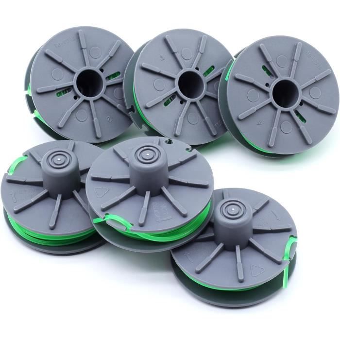 PowerCut Plus 650-30 Lot de 6 bobines de fil de rechange pour coupe-bordures 5309-20 Ø 2 mm ...