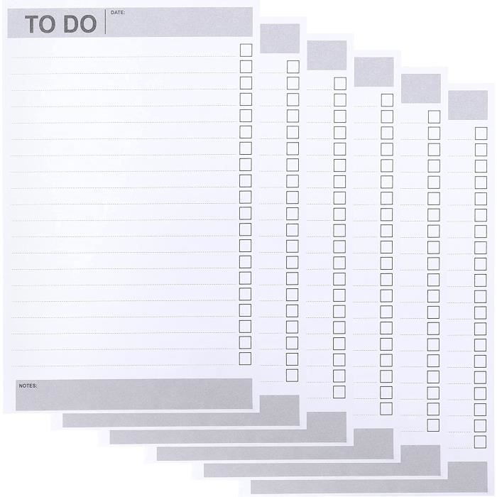 Belle Vous To Do List Carnet Quotidien (Lot de 6) - 60 Jours-Pages - To ...