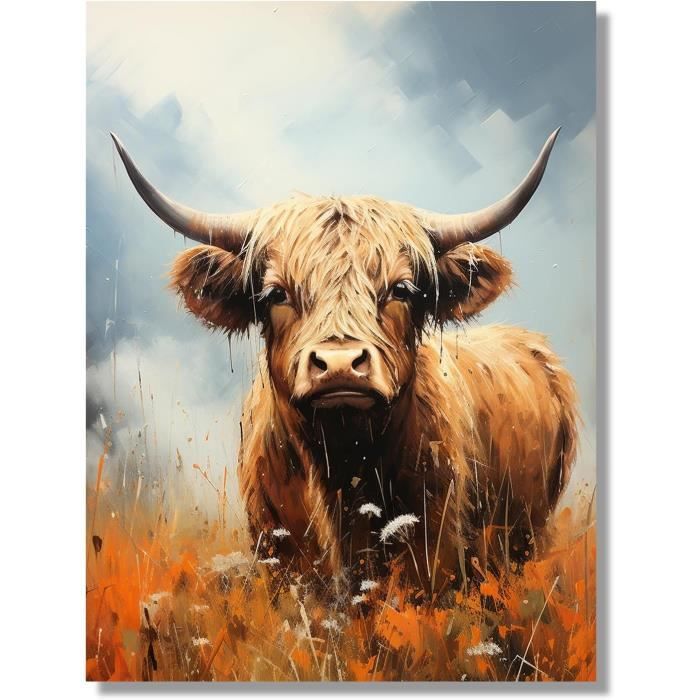 Affiche Art Mural De La Vache Highlands, Tableau Décoration Murale De ...