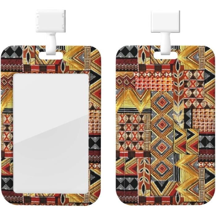 Porte-Badge Avec Lanière En Textile Africain Imprimé Patchwork Étanche ...