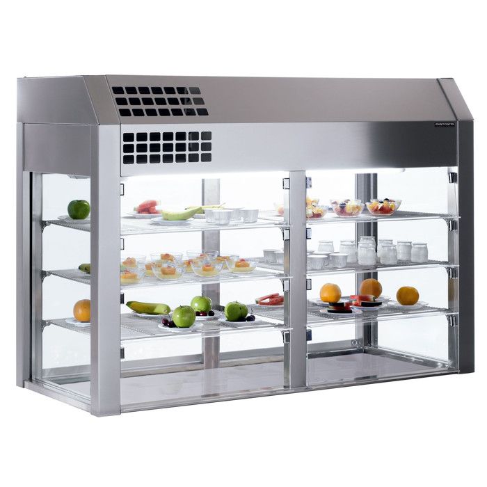 Vitrine Réfrigérée 3 niveaux avec Cuve Isolée et Portes Battantes ...