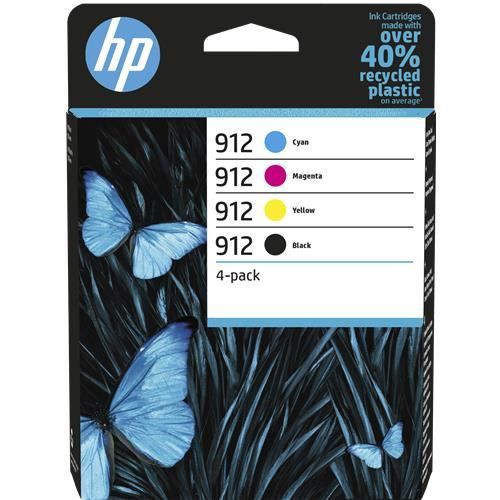 Multipack HP 912 Noir et Couleur pour Imprimante HP OfficeJet 8014 avec ...