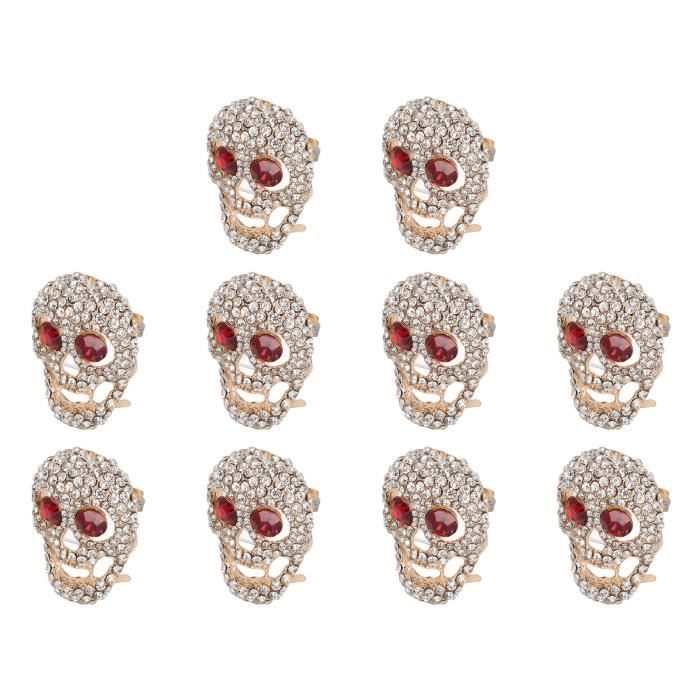 HURRISE goujon de broche de crâne de style punk 10 pièces bricolage ...