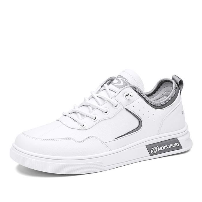 BASKET Homme - Baskets simples à la mode de couleur unie mi-montantes ...