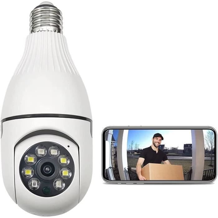 Caméra À Ampoule E27,Caméra Surveillance Ip Panoramique Ptz 360,Caméra ...