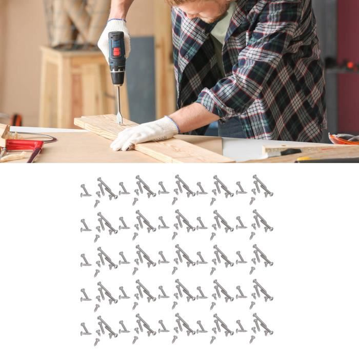 YUM Vis autotaraudeuse en bois 200 pièces vis autotaraudeuses 304 kit de vis autoperceuses en ...