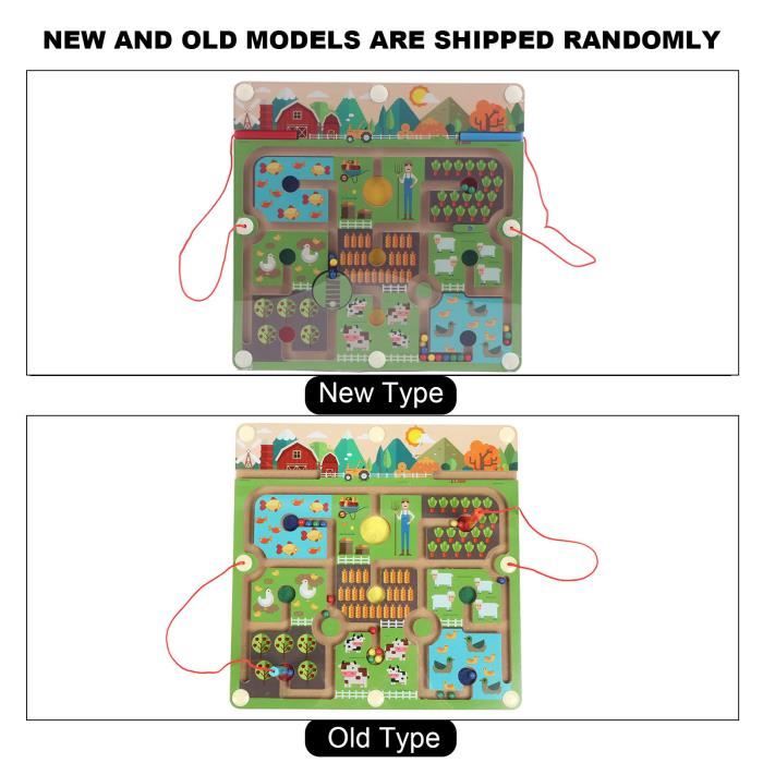 VINGVO Jouet de labyrinthe Tableau de Labyrinthe Magnétique, Activités ...