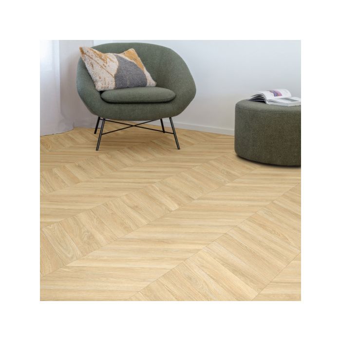 Sol Vinyle effet Parquet chevron Chêne naturel - Rouleau de 1m x 15m ...