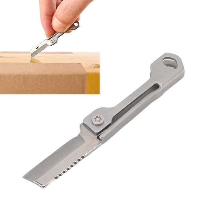 SALALIS petit couteau pliant Mini couteau de poche pliant pliable carré ...