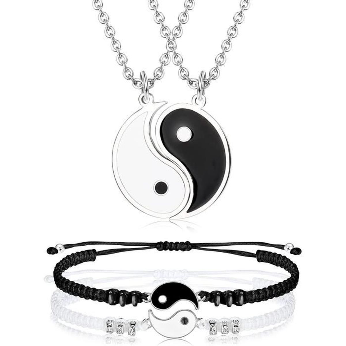 Yin Yang Collier Bracelet Ensemble pour Couple BFF Correspondant ...